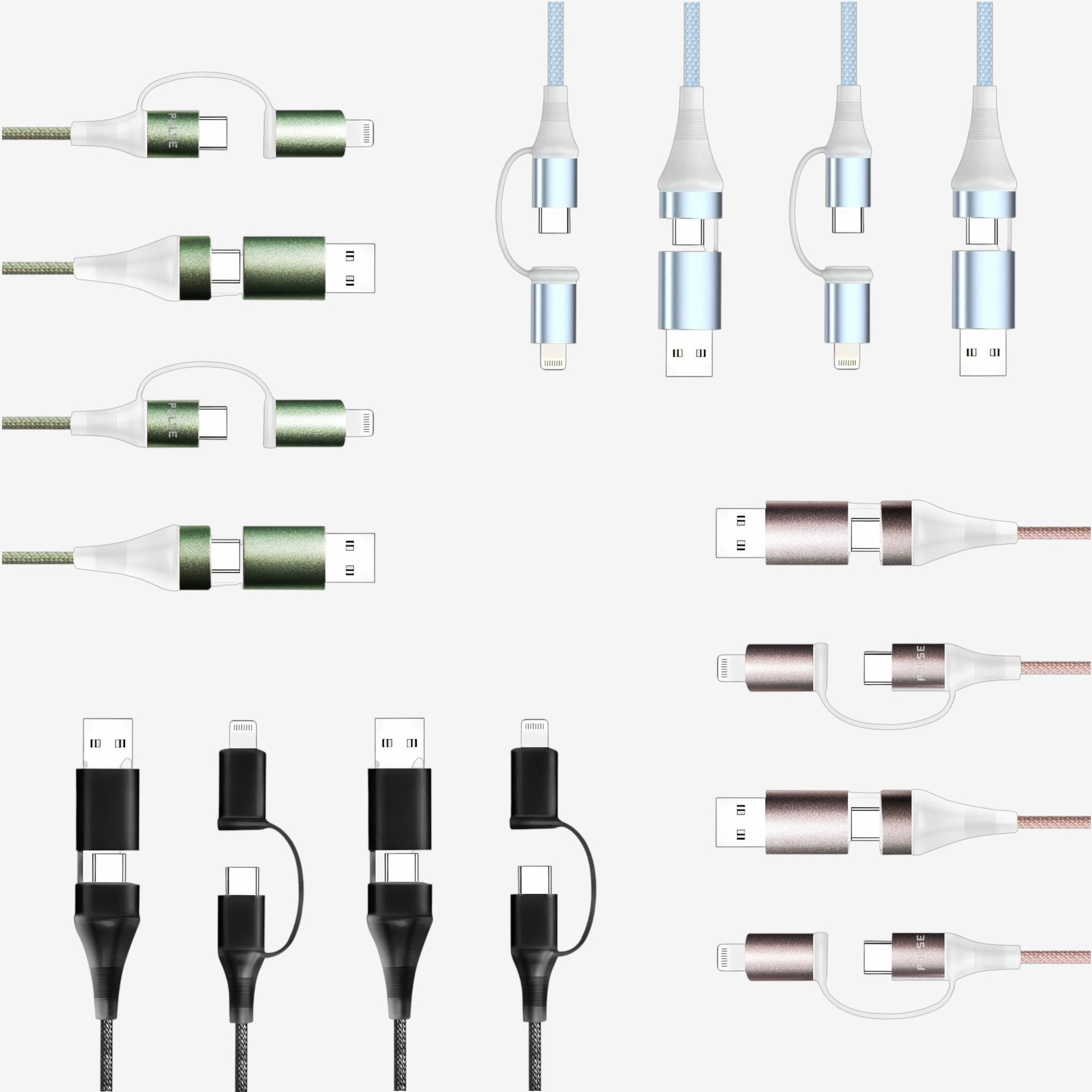 Super Pack - 4-in-1 Universal Fast Charging Cables | Pulse Charge