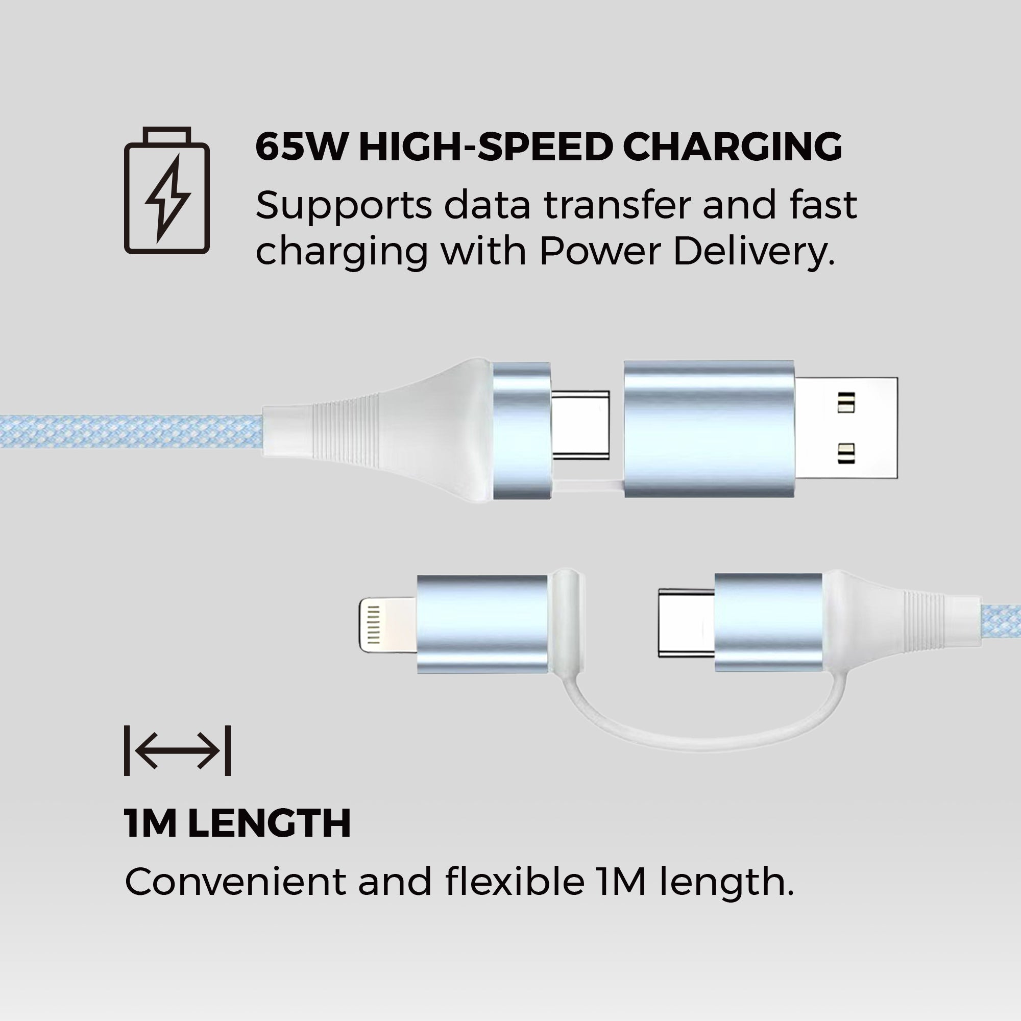 Super Pack - 4-in-1 Universal Fast Charging Cables | Pulse Charge