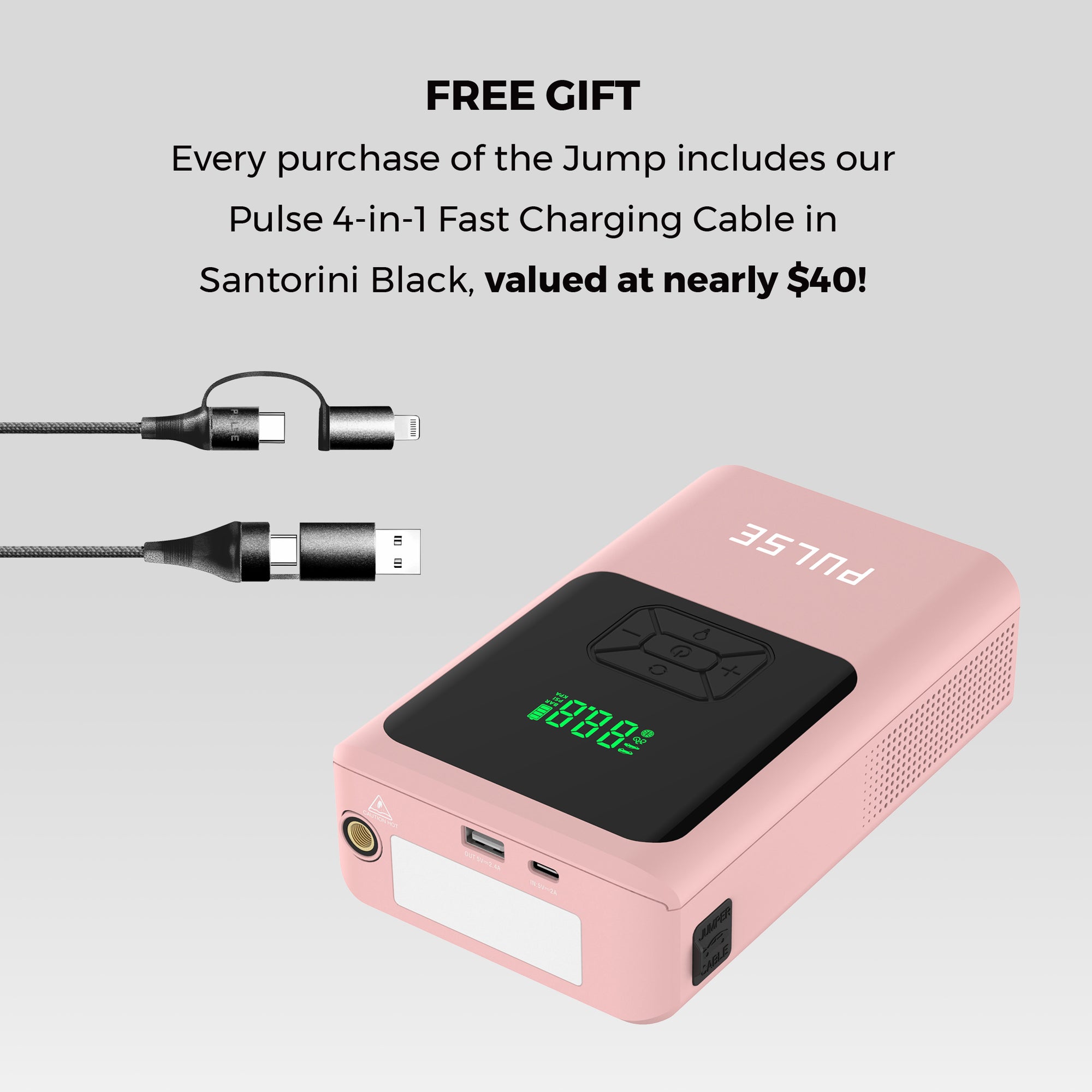 Duo Pack - Jump Portable Car Jump Starter With Air Compressor – Pulse ...