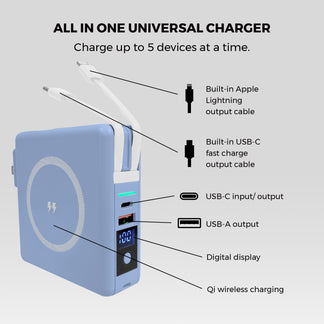 Universe 5-in-1 Power Bank & Charger | All-in-One Charging – Pulse Charge